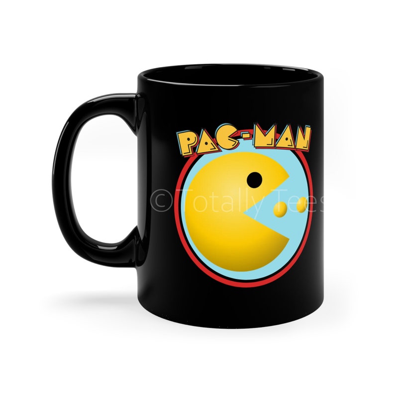 PAC MAN Mug Vintage Aesthetic Video Game 1980s 11oz Black Coffee Mug - Etsy