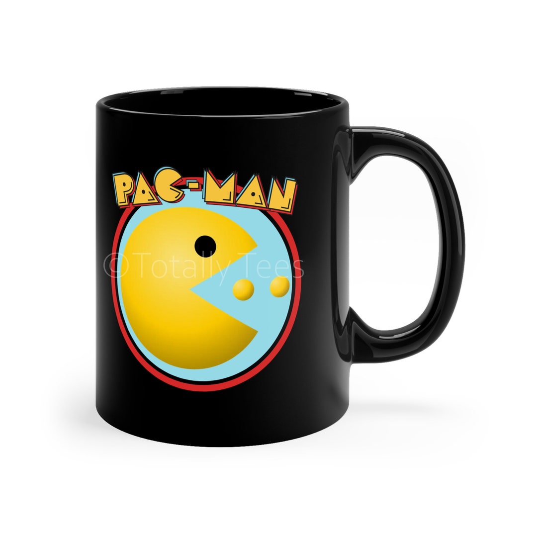 PAC MAN Mug Vintage Aesthetic Video Game 1980s 11oz Black Coffee Mug - Etsy