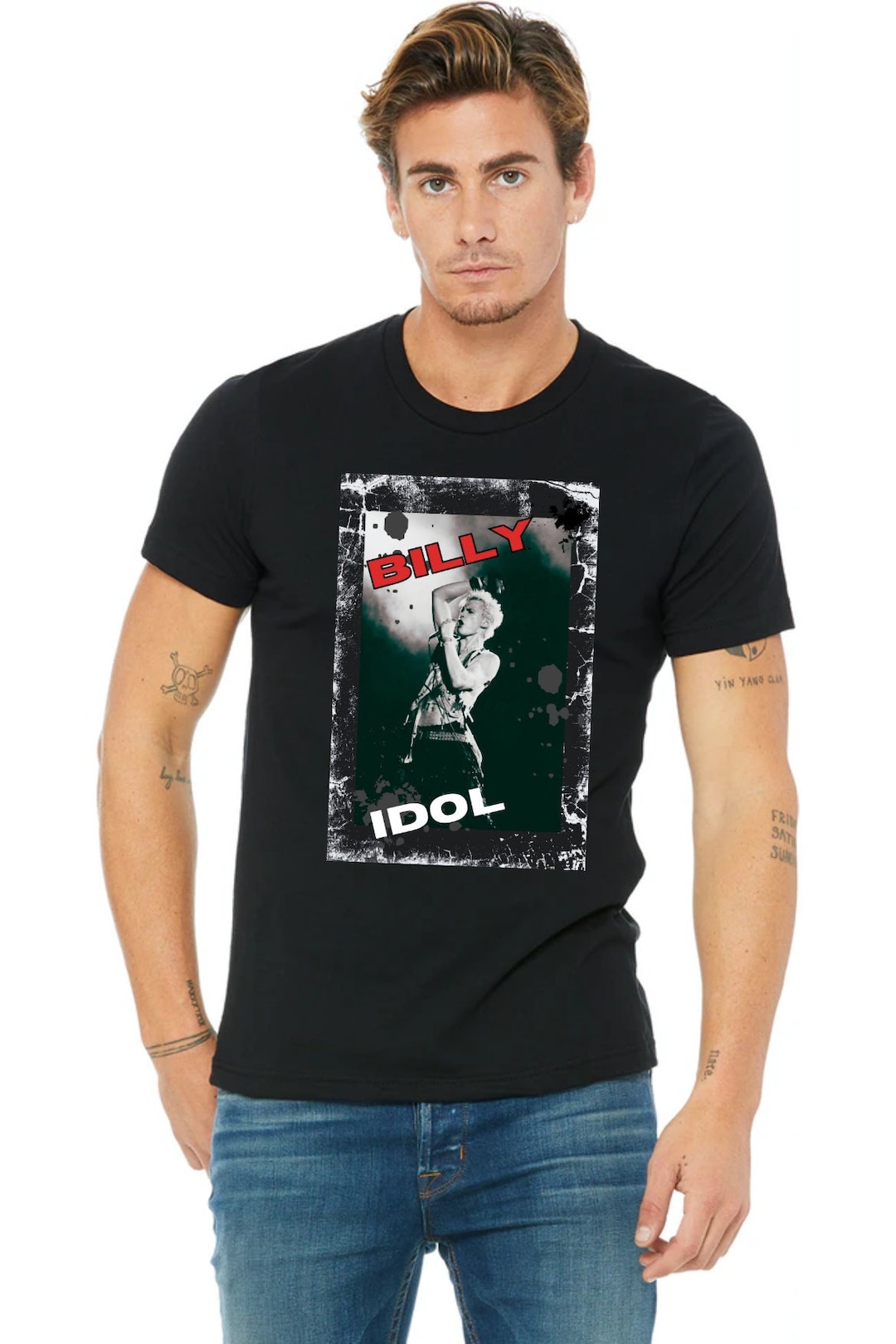 BILLY IDOL T Shirt Tee Tshirt Shirt Retro Style 1980s Rock Vintage ...
