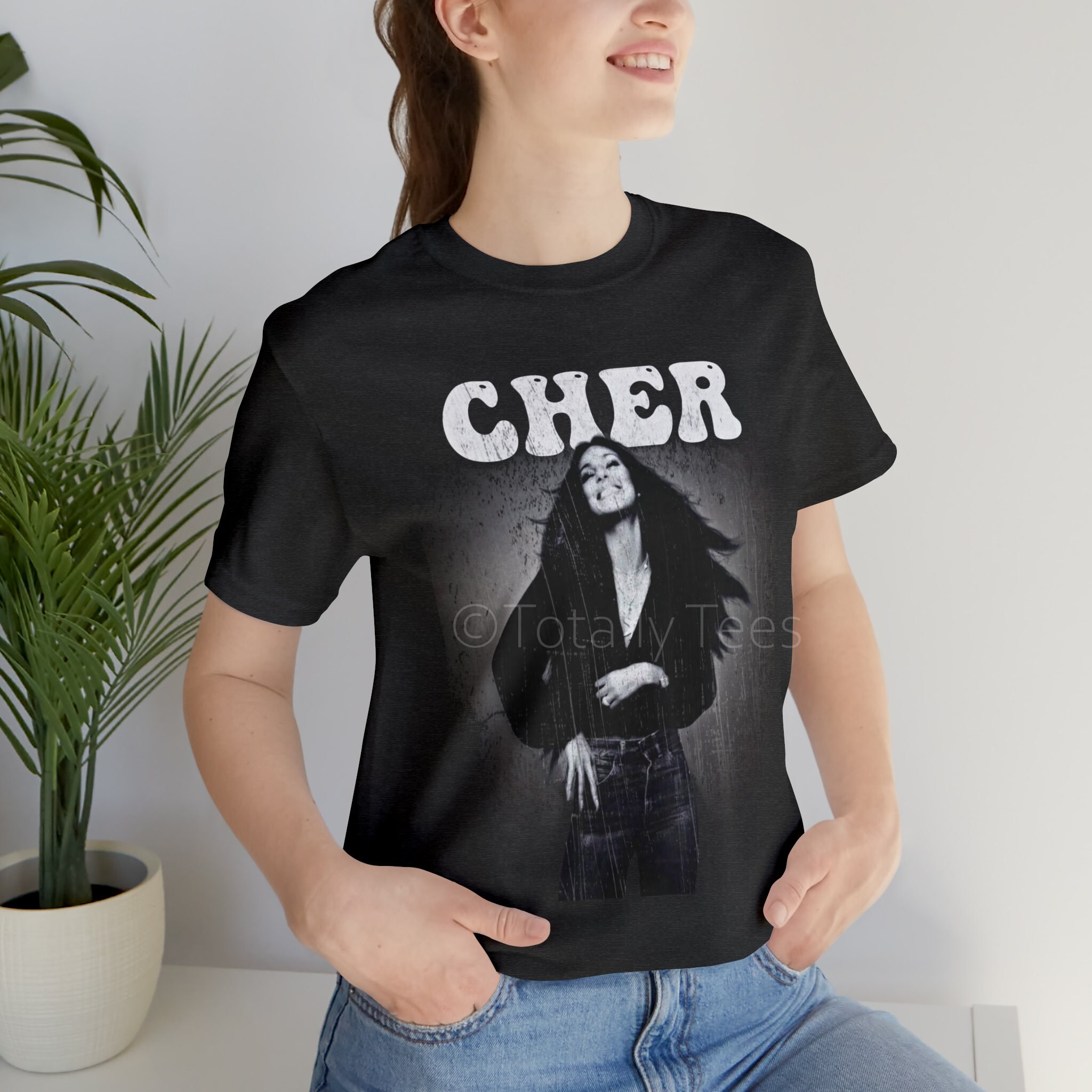 CHER T-shirt Shirt Tshirt Band Tee 1970s Vintage Aesthetic Distressed T ...