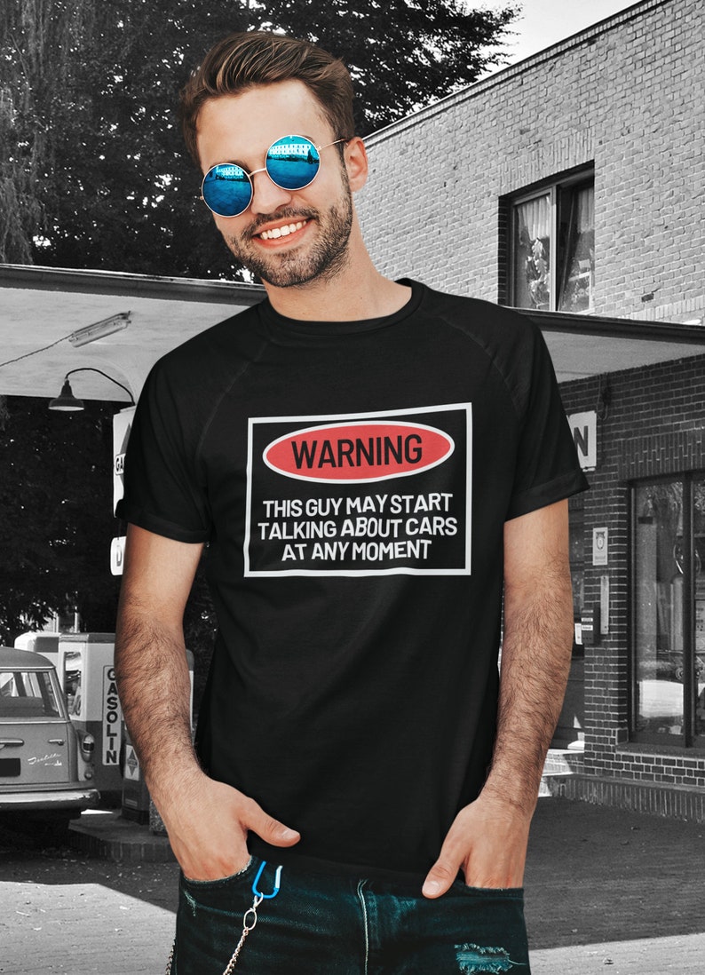 Humorous Caution Car Guys and Gear Heads Talk About Cars PNG - Etsy