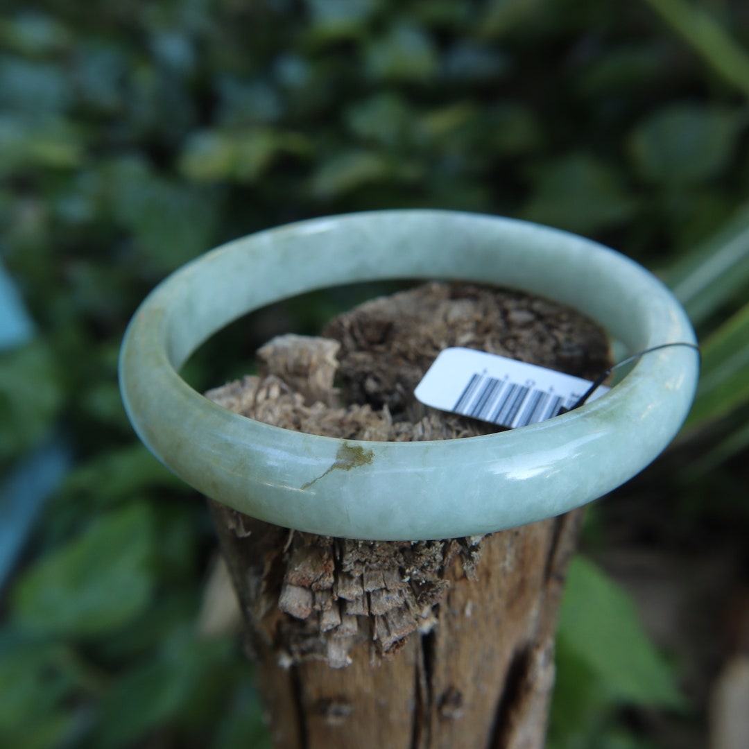 78mm Rare Large Light Apple-green Jadeite Jade Bangle Unaltered Mint ...