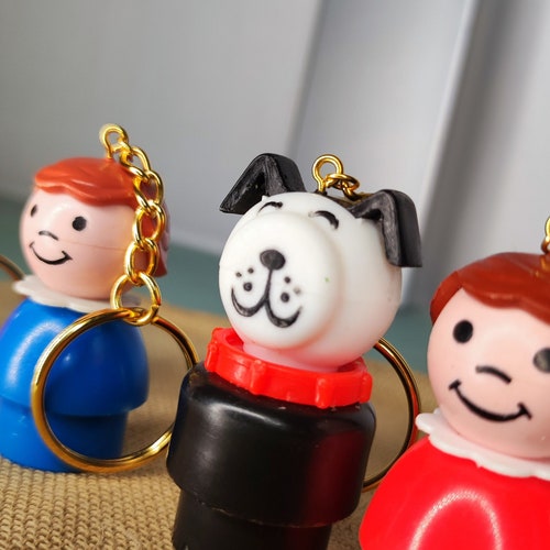 Cute Vintage 80's Little People Toy Key Chains - Etsy