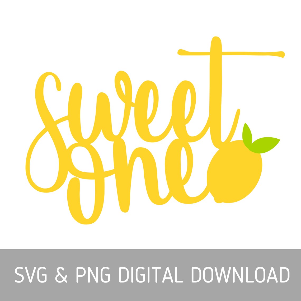 Sweet One Lemon SVG, Sweet One Cake Topper SVG, First Birthday Lemon ...
