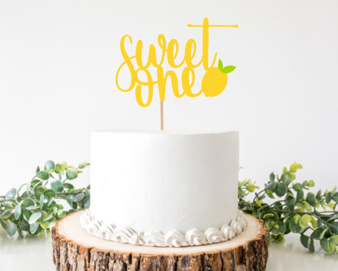 Sweet One Lemon SVG, Sweet One Cake Topper SVG, First Birthday Lemon ...