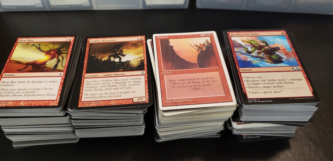 100 Random RED Magic the Gathering MTG Card Lot With RARES - Etsy