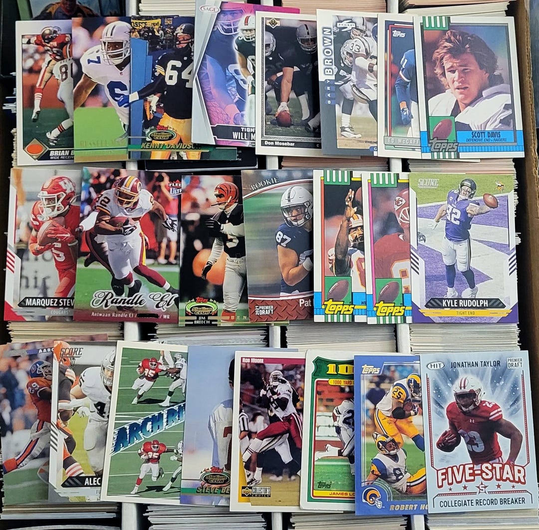 100 Assorted NFL FOOTBALL Sports Trading Cards! National Football ...