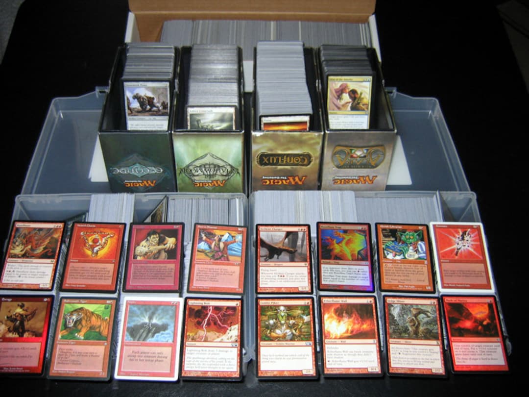 100 Random RED Magic the Gathering MTG Card Lot With RARES - Etsy