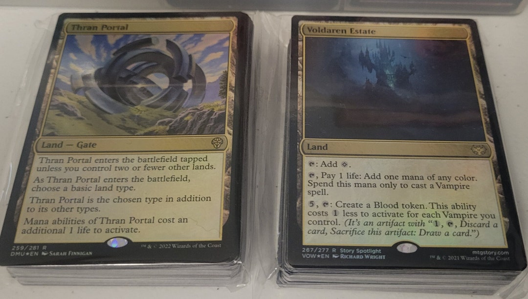 50 Non-basic Land ALL FOIL MTG Magic the Gathering Assorted Card Lot ...