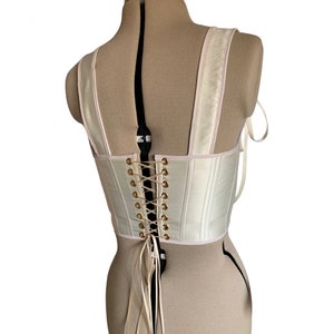 Handmade Cream Satin Corset - Etsy
