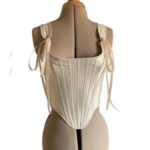 Handmade Cream Satin Corset - Etsy