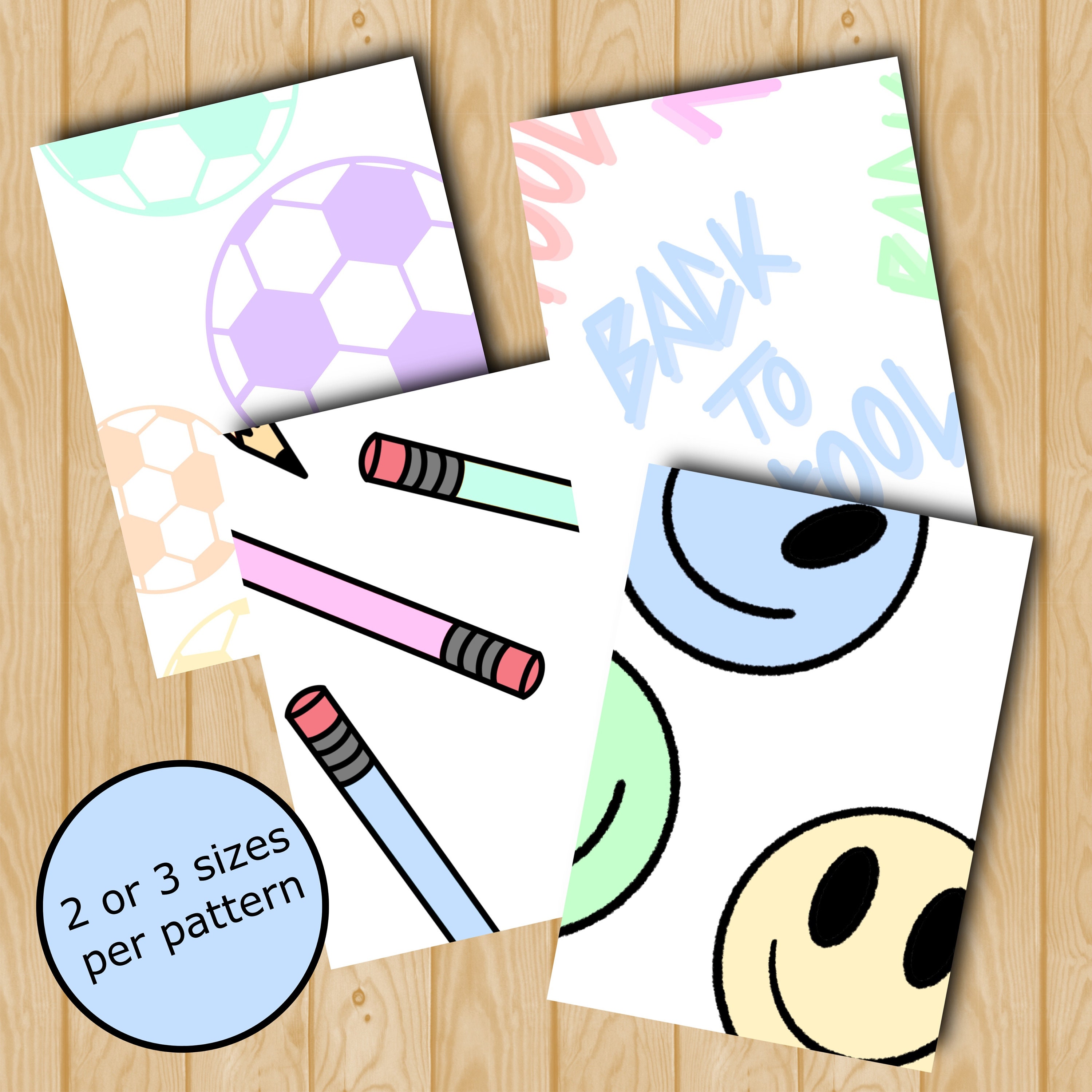 Pastel Back to School Digital Paper / Hand Drawn / 16 Designs - Etsy UK