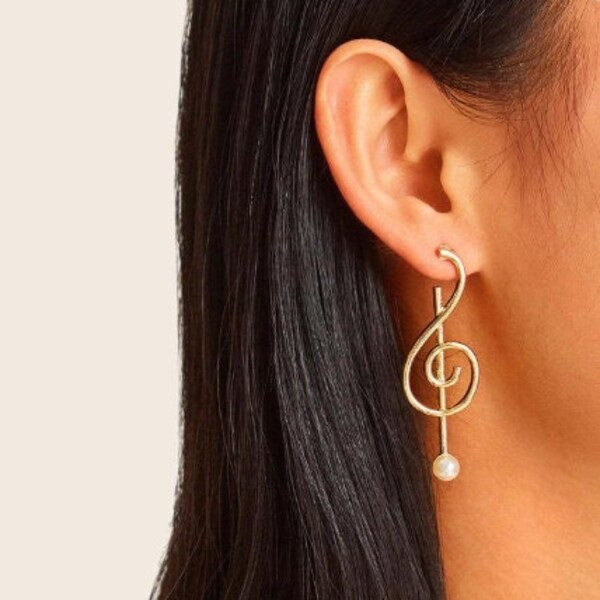 Music Note Earrings - Etsy