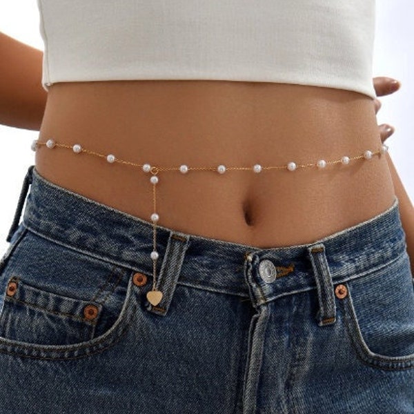 Pearl Body Chain - Etsy