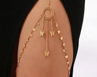 Butterfly Thigh Chain - Etsy