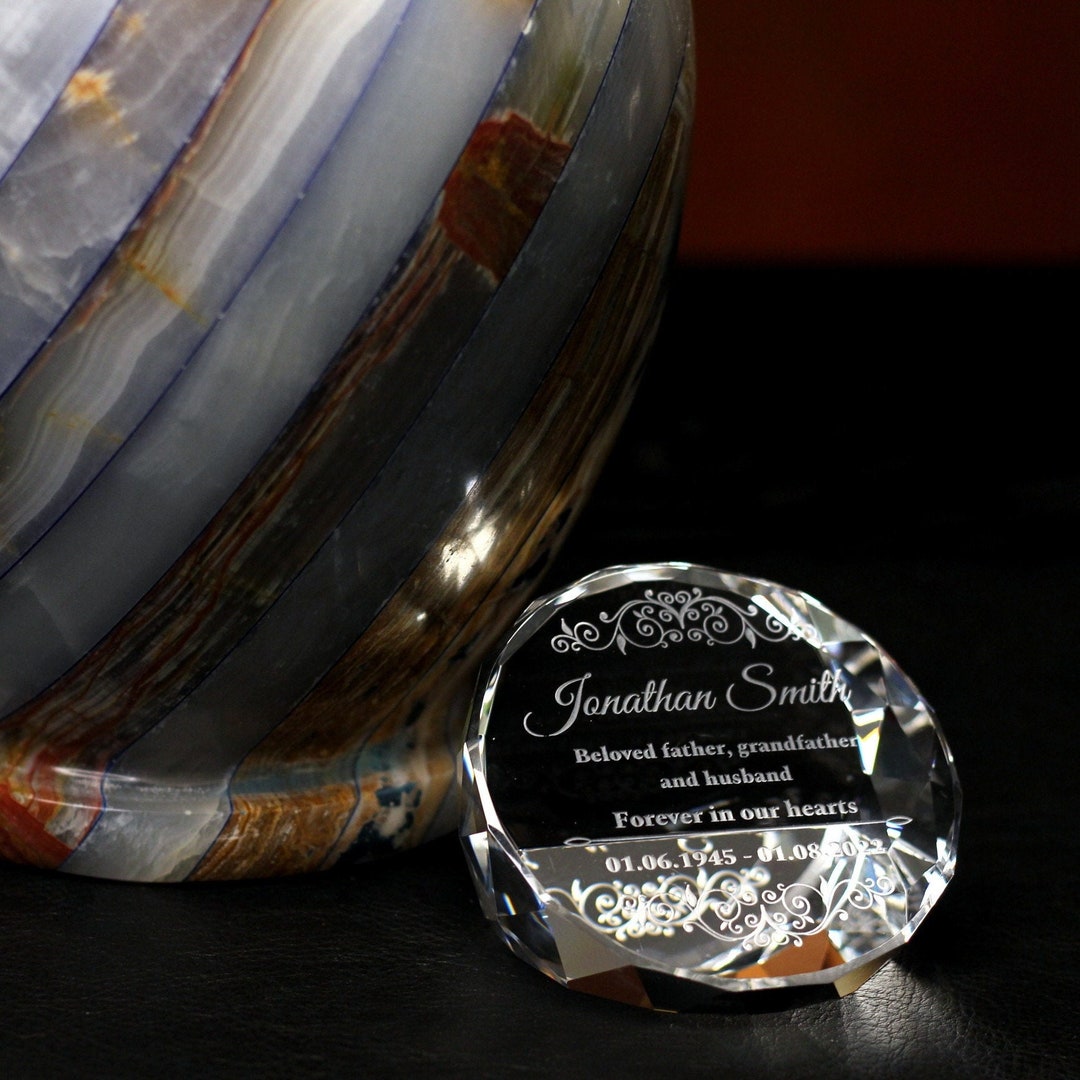 Engraved Memorial Crystal - Personalized Engraved Glass - Standing ...