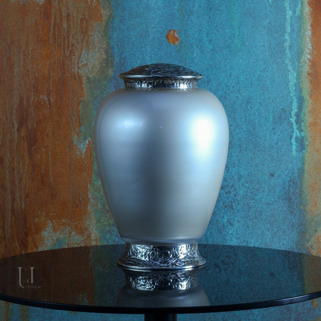 Premium Glass&metal Urn for Human Ashes - Large Urn for Adult ...