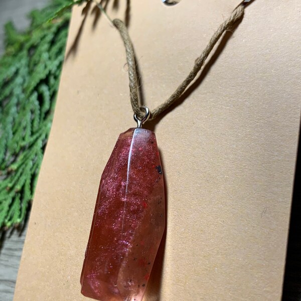 Red Crystal Necklace - Etsy