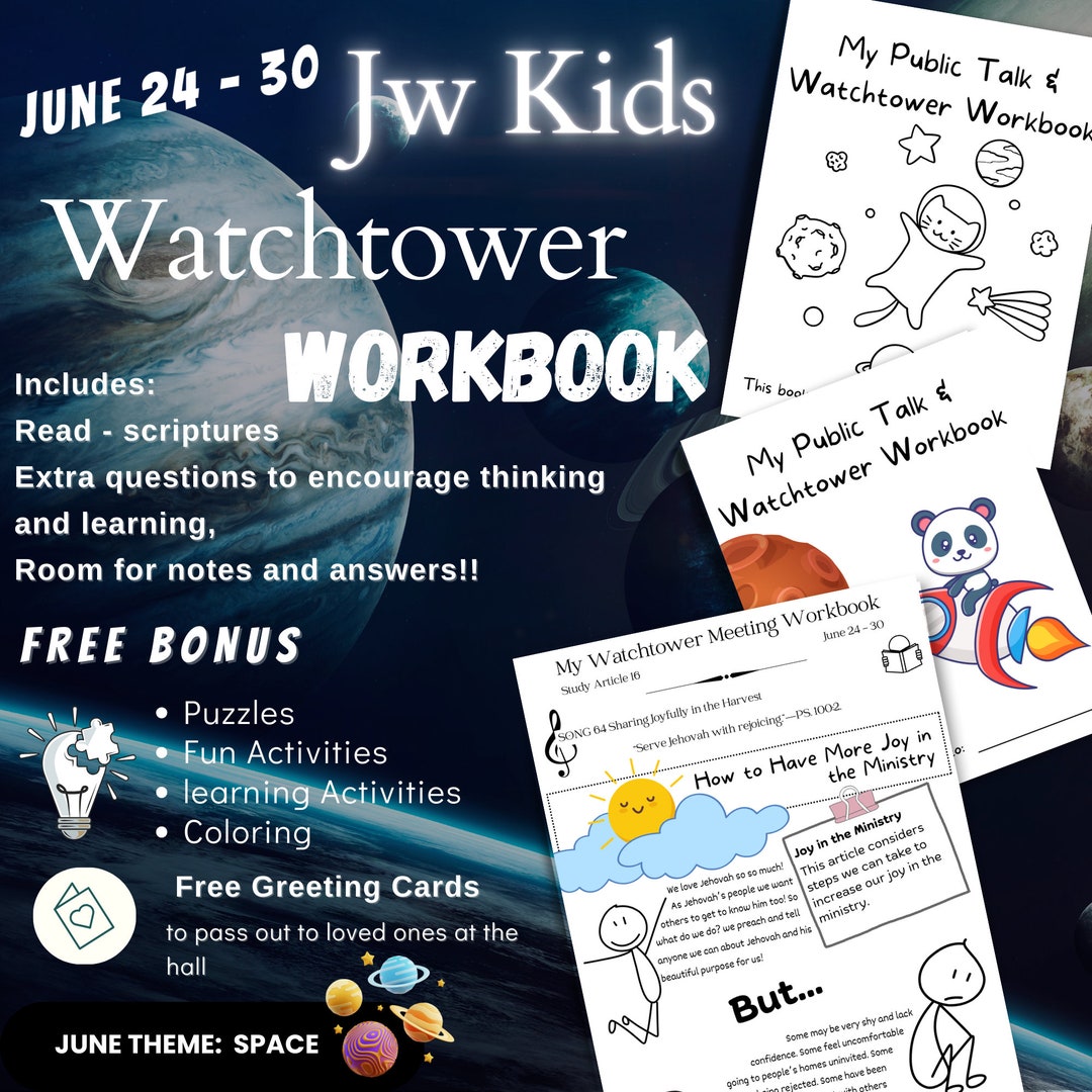June 24-30 Jw Kids Watchtower Workbook Jehovah's Witnesses Meeting ...