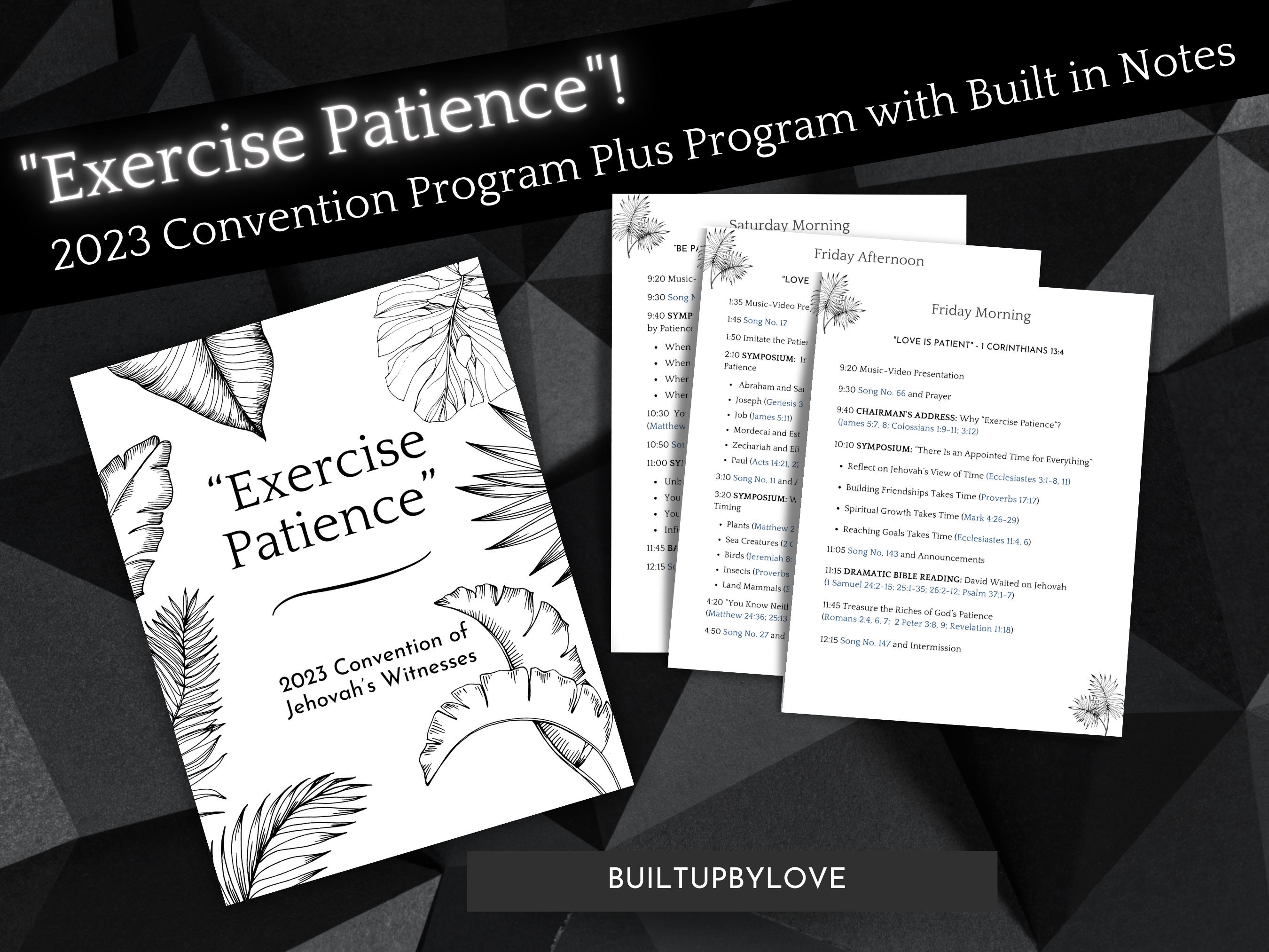 Jw Notebook Exercise Patience 2023 Convention of - Etsy UK