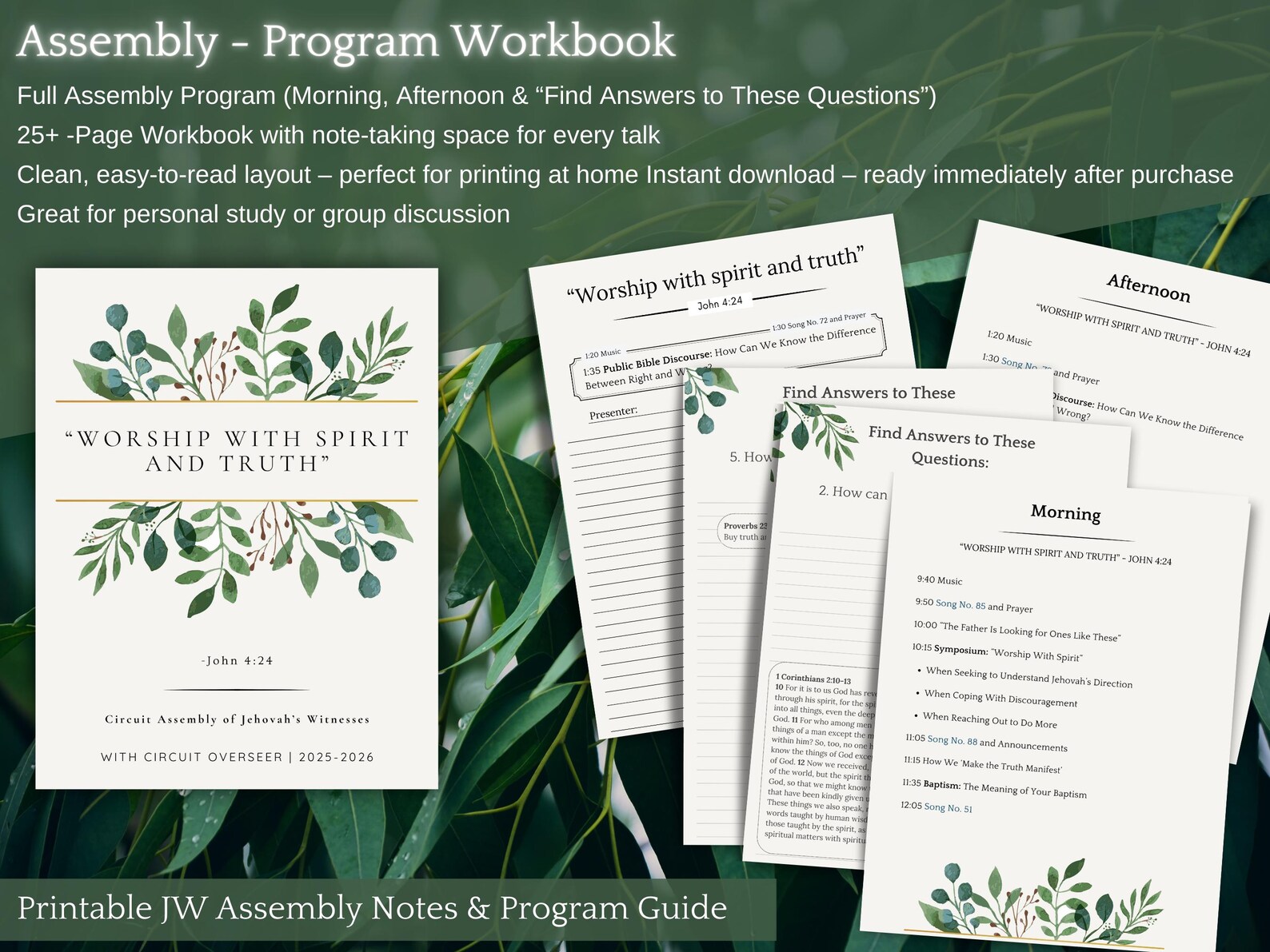 2025-2026 Circuit Assembly Notes Workbook: JW Printable PDF - Etsy