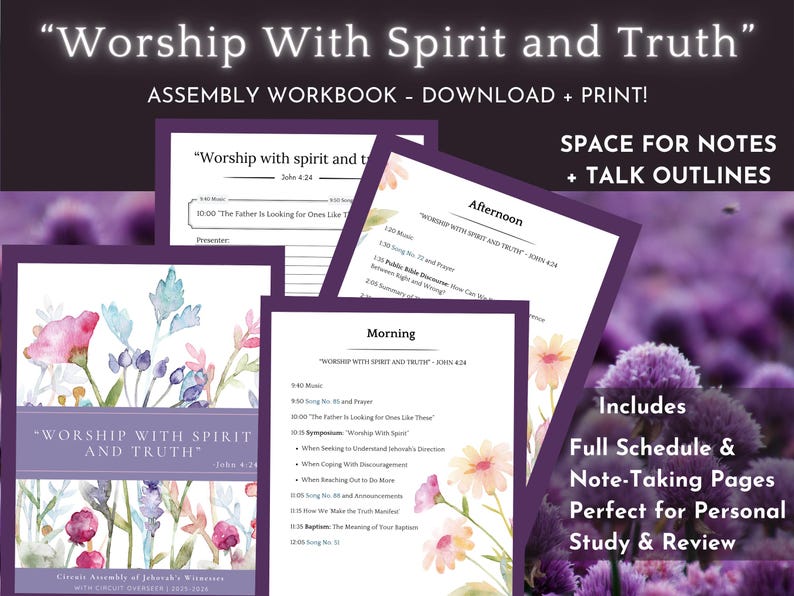 Worship With Spirit and Truth 2025-2026 Circuit Assembly JW | Notes ...