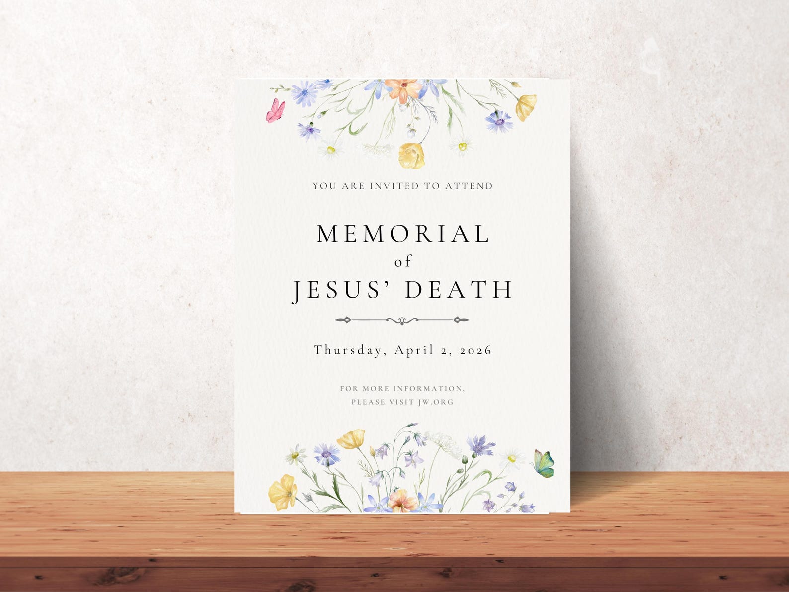 Memorial of Jesus' Death Invitation | 2026 | Special Talk | Letter ...