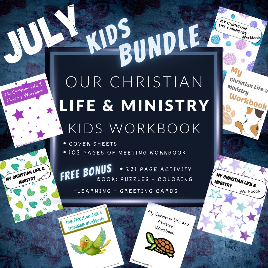 Jw Kids July Bundle Study Guide Midweek Meeting Workbook OCLAM ...
