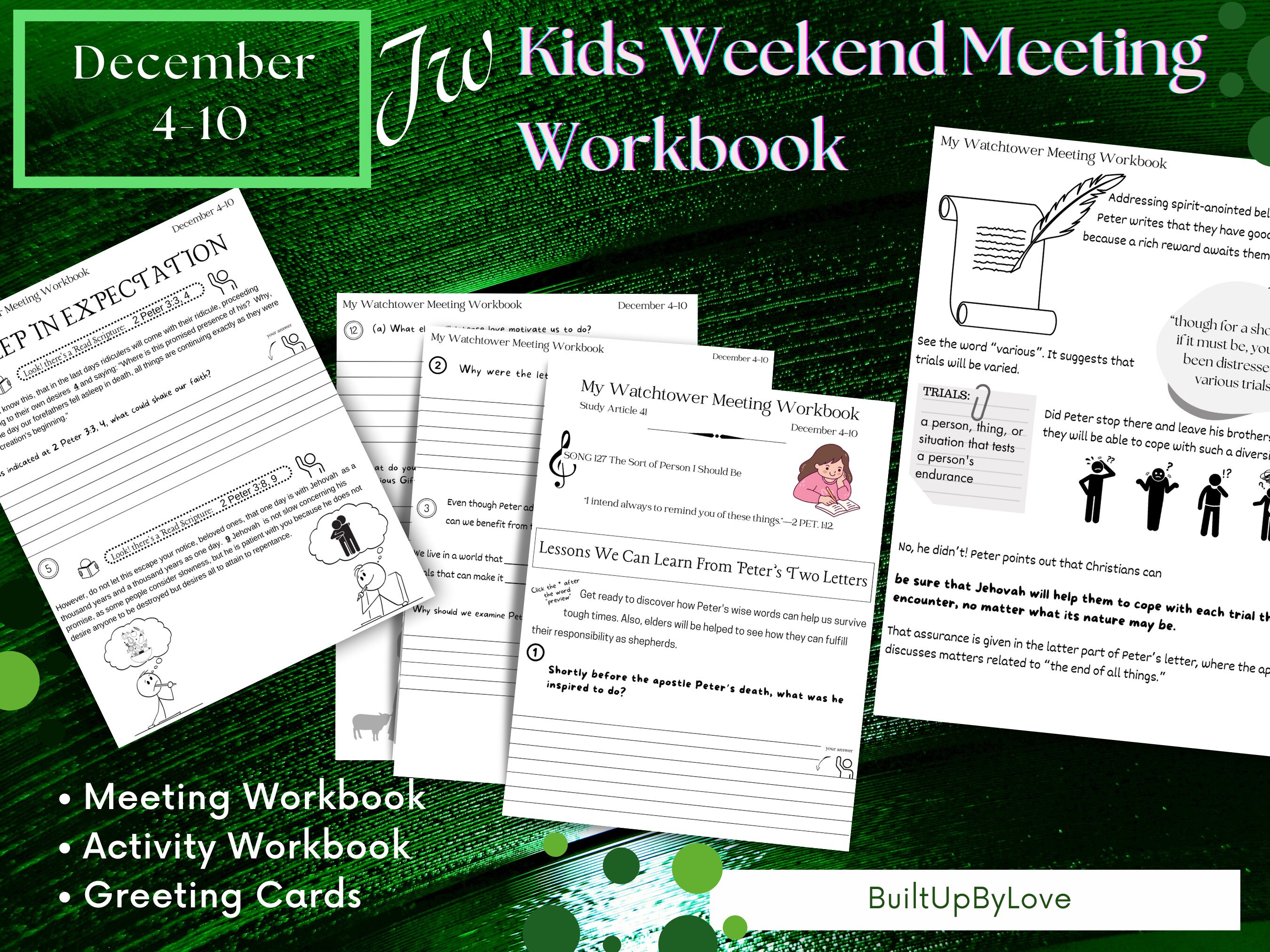 Jw Kids Watchtower Study Guide December 4-10 Meeting Workbook Printable ...