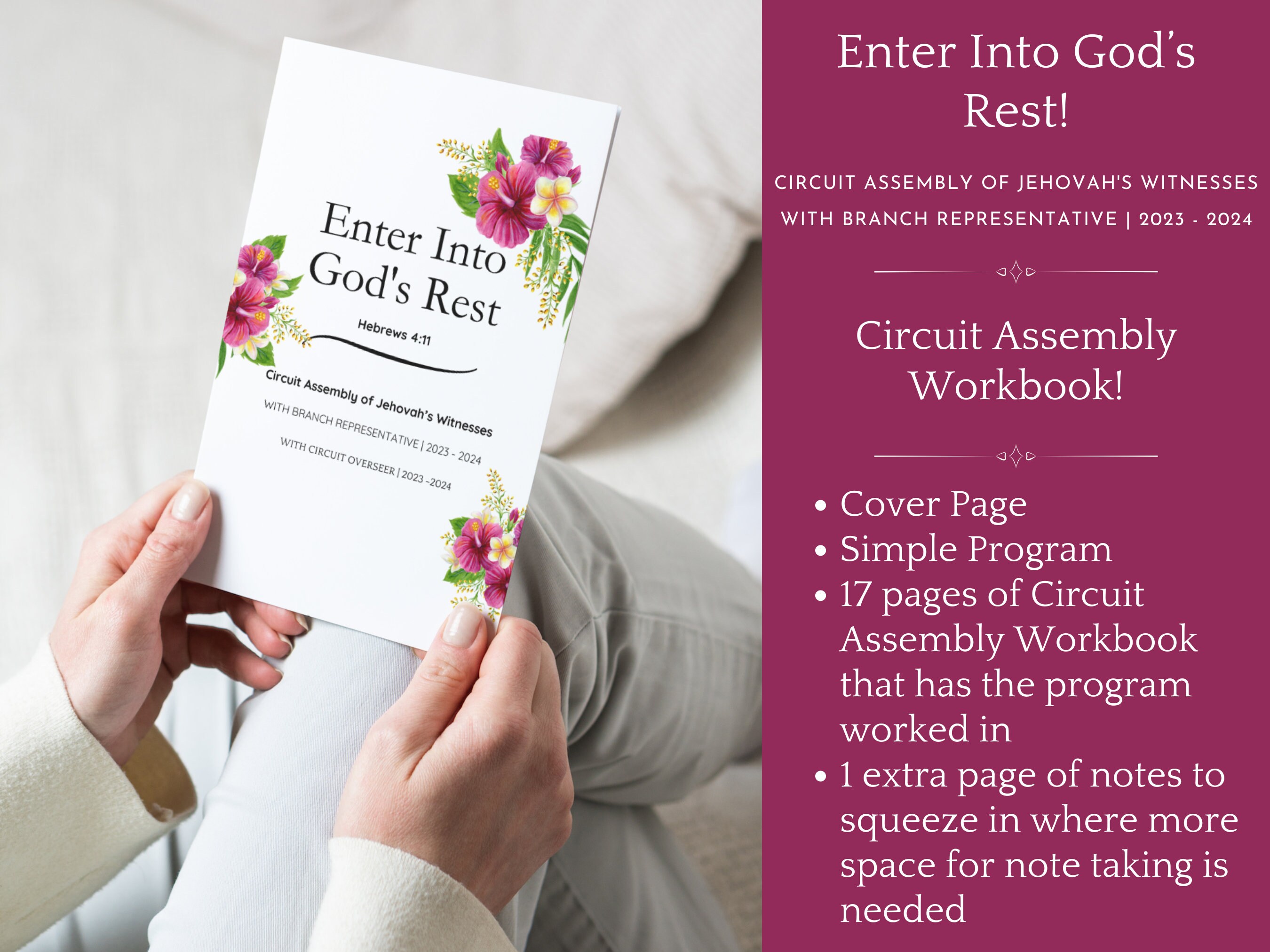 Enter Into God's Rest 2023 2024 Assembly of Jehovah's Witnesses Program ...