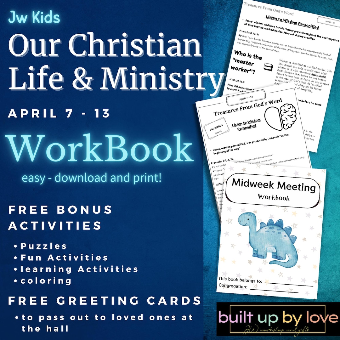 Jw Kids Workbook April 7-13 | Meeting Workbook | OCLAM | Jw Printable ...