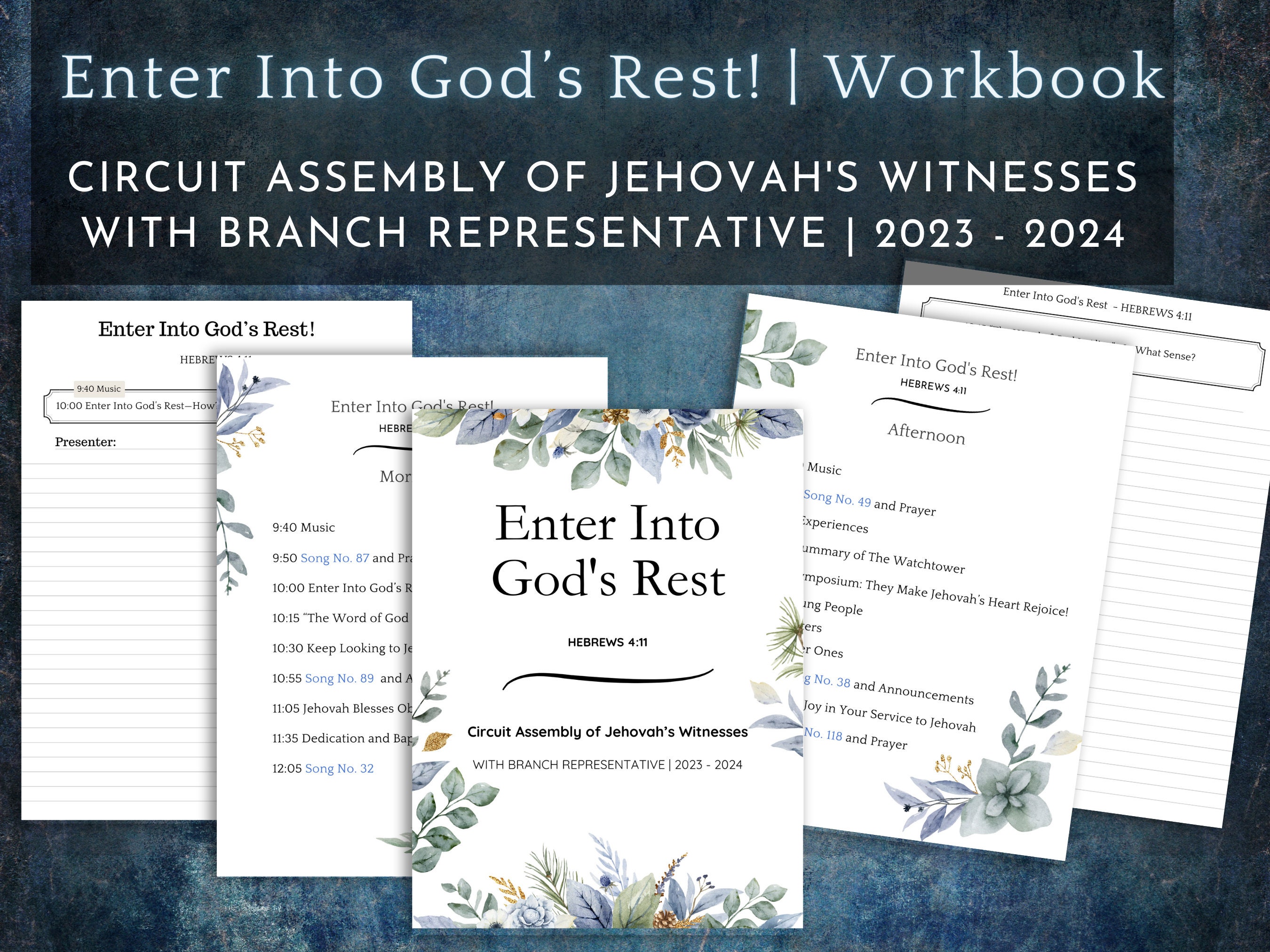 Enter Into God's Rest 2023 2024 Assembly of Jehovah's Witnesses Program ...
