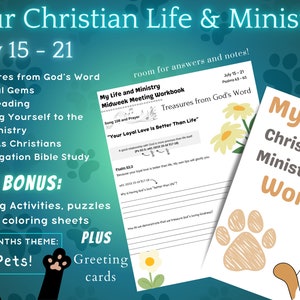 Jw Kids Workbook July 15-21 Midweek Meeting OCLAM Jw Printable Our ...