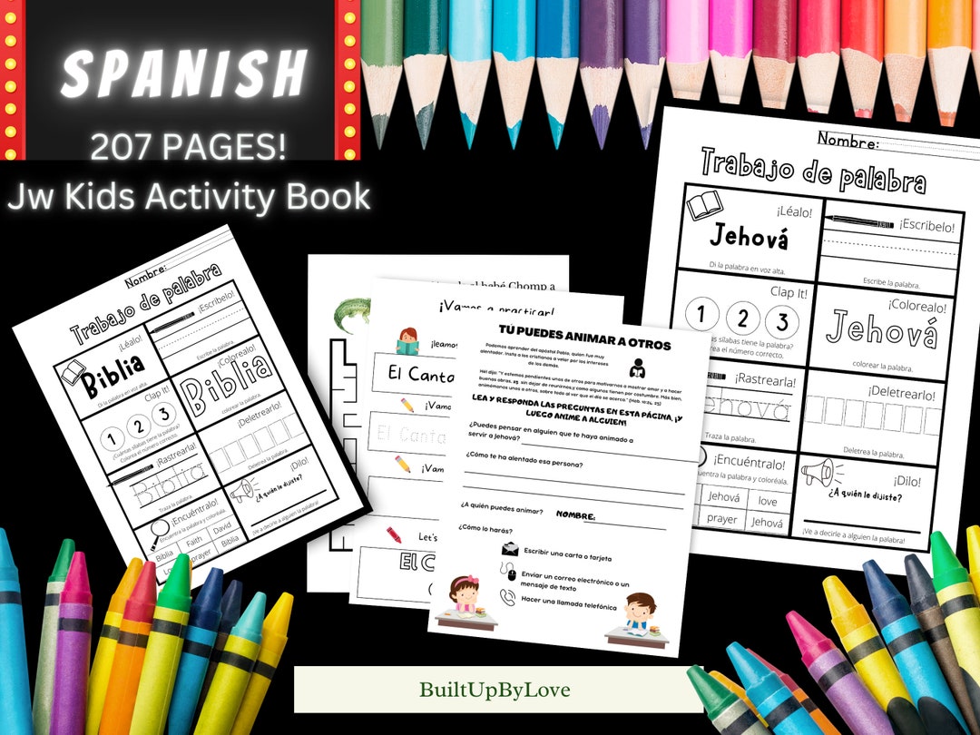 Libro De Actividades En Español Para Niños | Jw Kids Activity Books ...