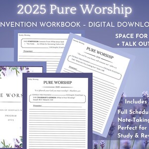 2025 Pure Worship Convention Workbook – Jehovah’s Witnesses JW Program ...