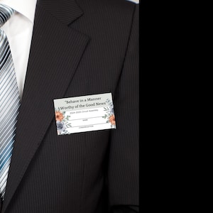 Name Badges | JW Printable | Behave in a Manner Worthy of the Good News ...