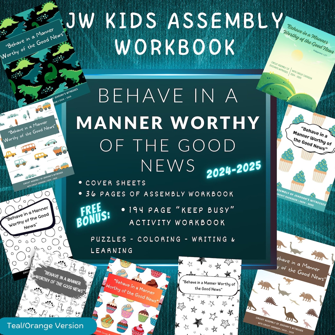 Jw Kids Assembly Workbook | 2024-2025 " Behave in a Manner Worthy of ...