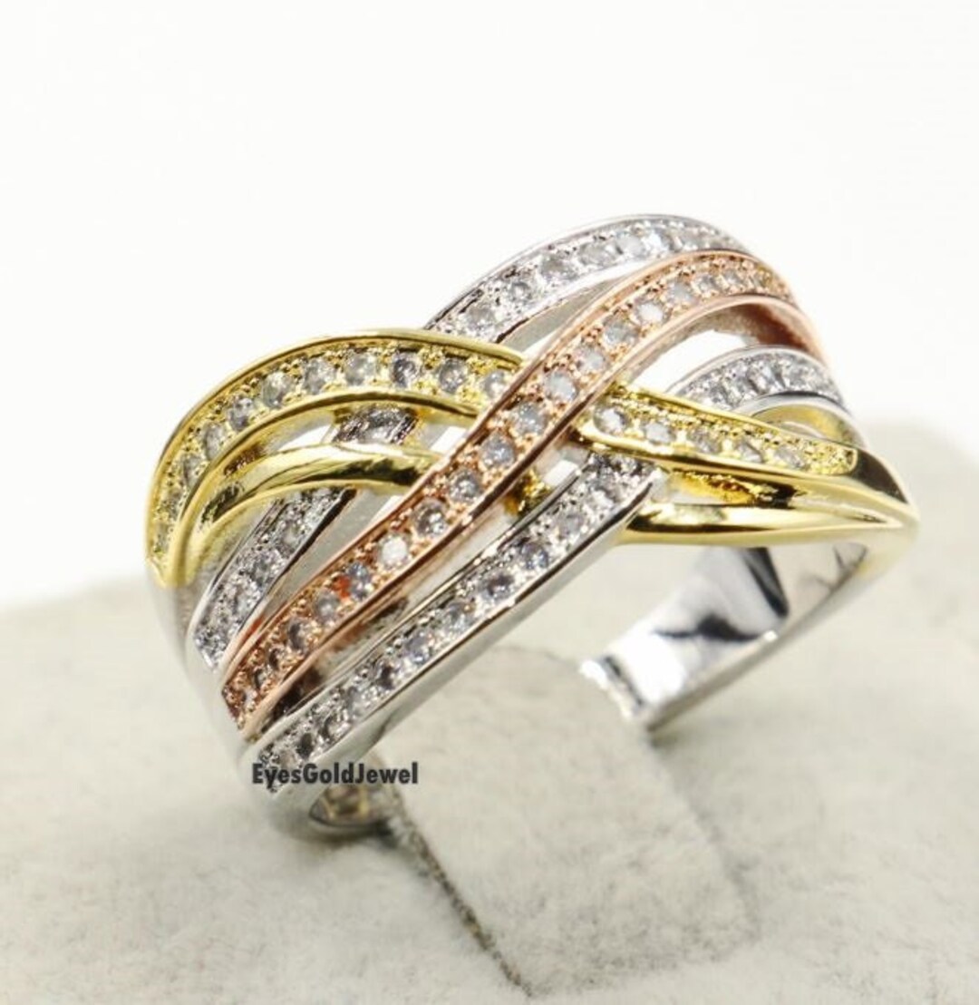 Twisted Cross Over Ring X Diamond Ring Criss Cross Ring - Etsy