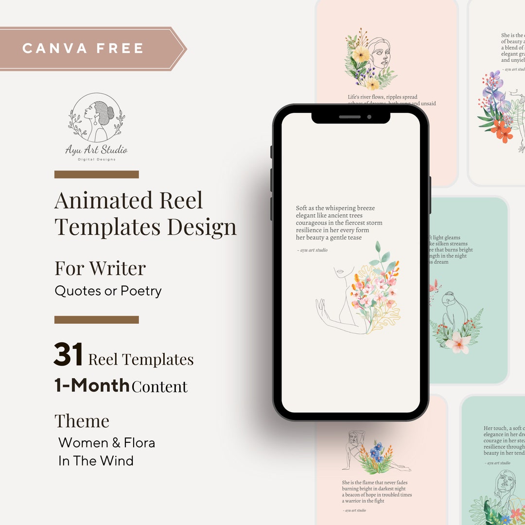 Writer Instagram Reel Templates, 1-month Reel Templates, Quotes ...