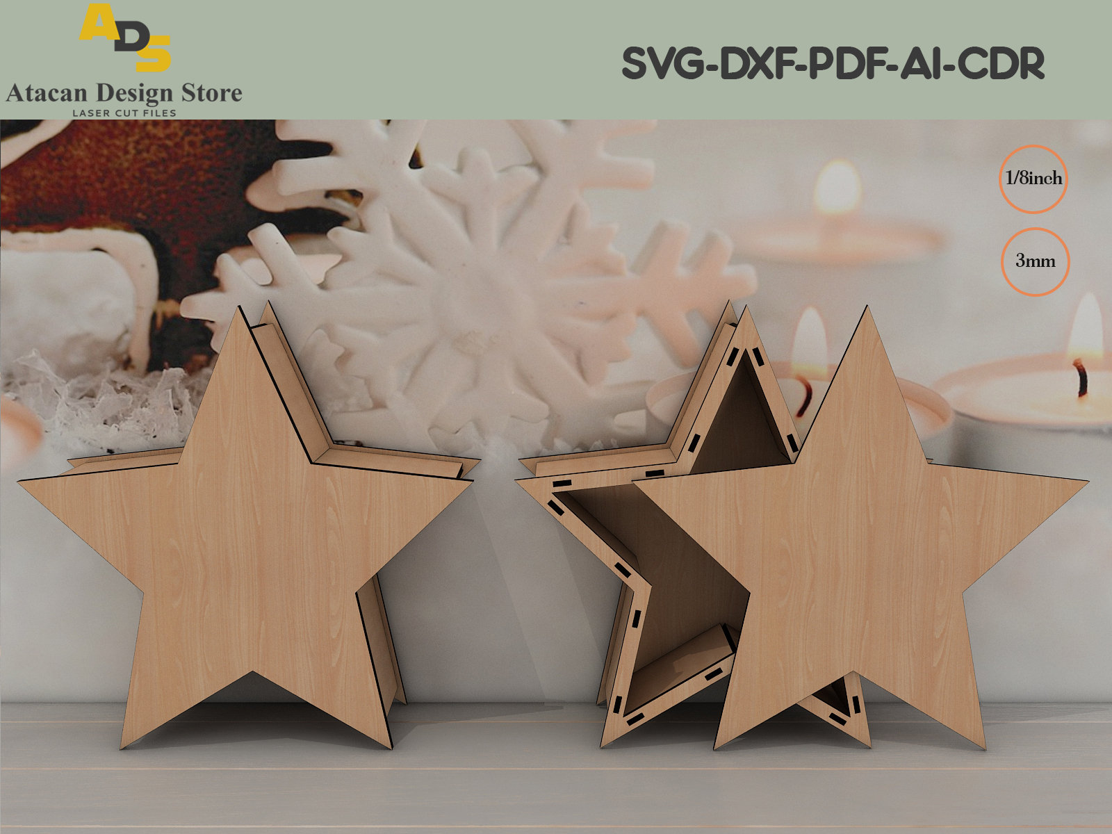 Star Box Laser Cut Files / Glowforge SVG / Laser Box Files ADS199 - Etsy