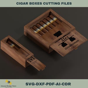 Personalized Cigar Box Laser Cutting File | Perfect for Groomsmen Gifts ...