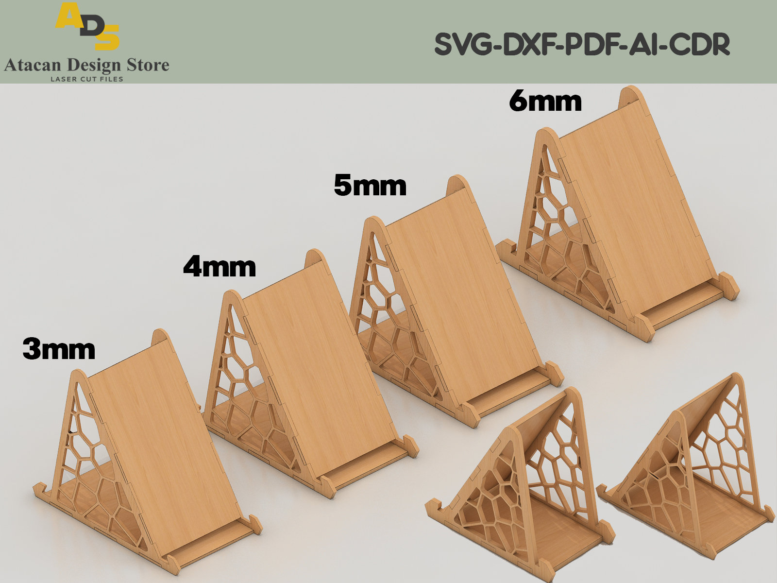 Phone Stand Laser Cut Files /instant Download / Laser Cut - Etsy