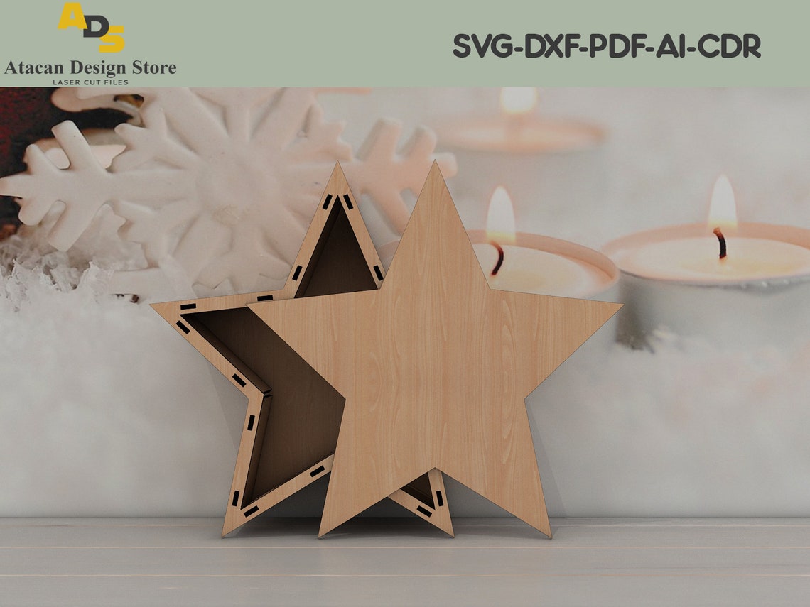 Star Box Laser Cut Files / Glowforge SVG / Laser Box Files ADS199 ...