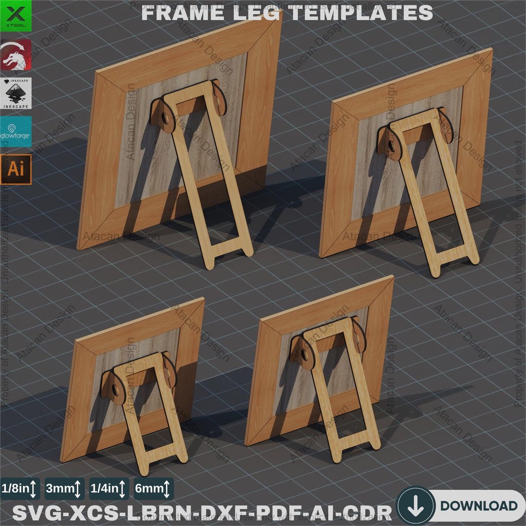 Laser Cut Frame Legs Easel Stand Backs Wood Photo Frame Display ...