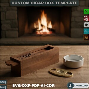 Personalized Cigar Box Laser Cutting File | Perfect for Groomsmen Gifts ...