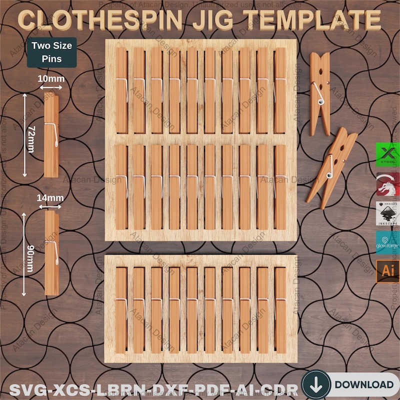 Laser Cut Clothes Pin - Etsy