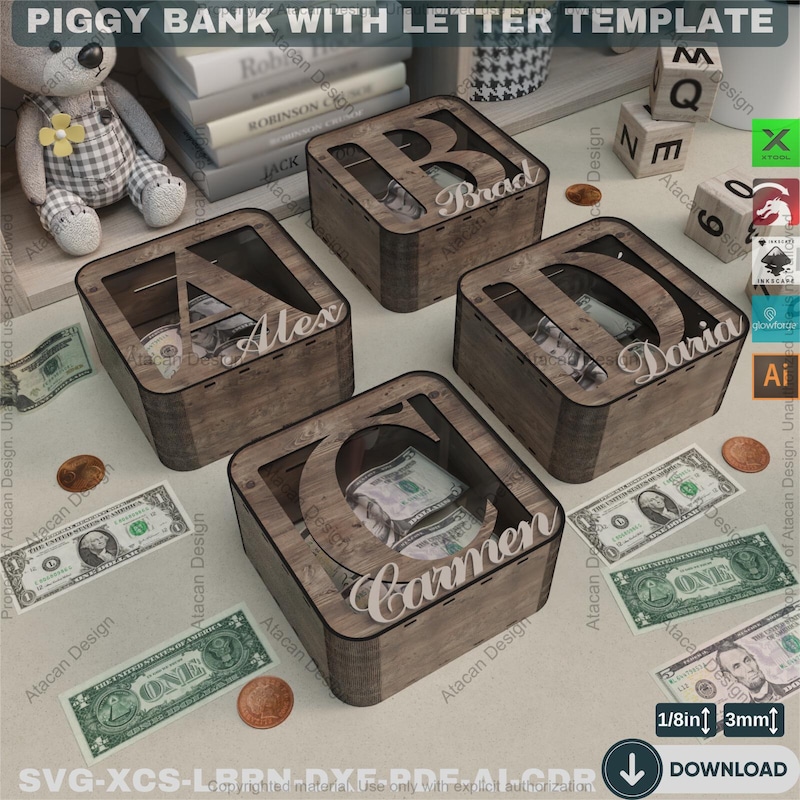 Piggy Banks Coins - Etsy