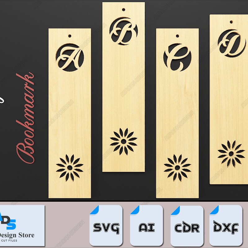 Monogrammed Bookmark - Etsy