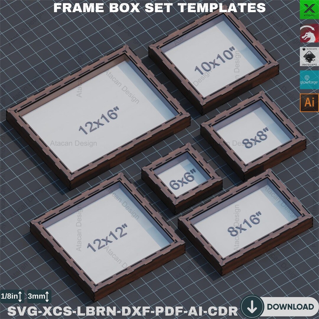 Laser Cut Shadow Box Set 6 Sizes, Memory Display Frames,flower Display ...