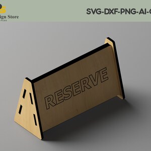 Reserved Table Sign & Menu Holder - Wooden Table Number Signs for ...